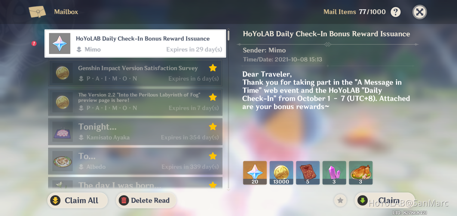 Genshin Anniversary Event Rewards Genshin Impact | HoYoLAB