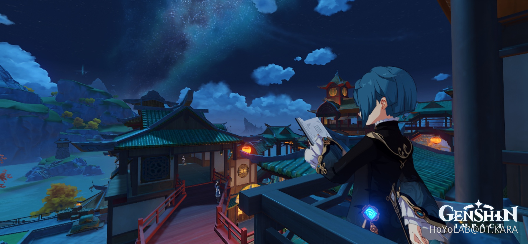 Enjoying a good book in this peaceful night. Genshin Impact | HoYoLAB