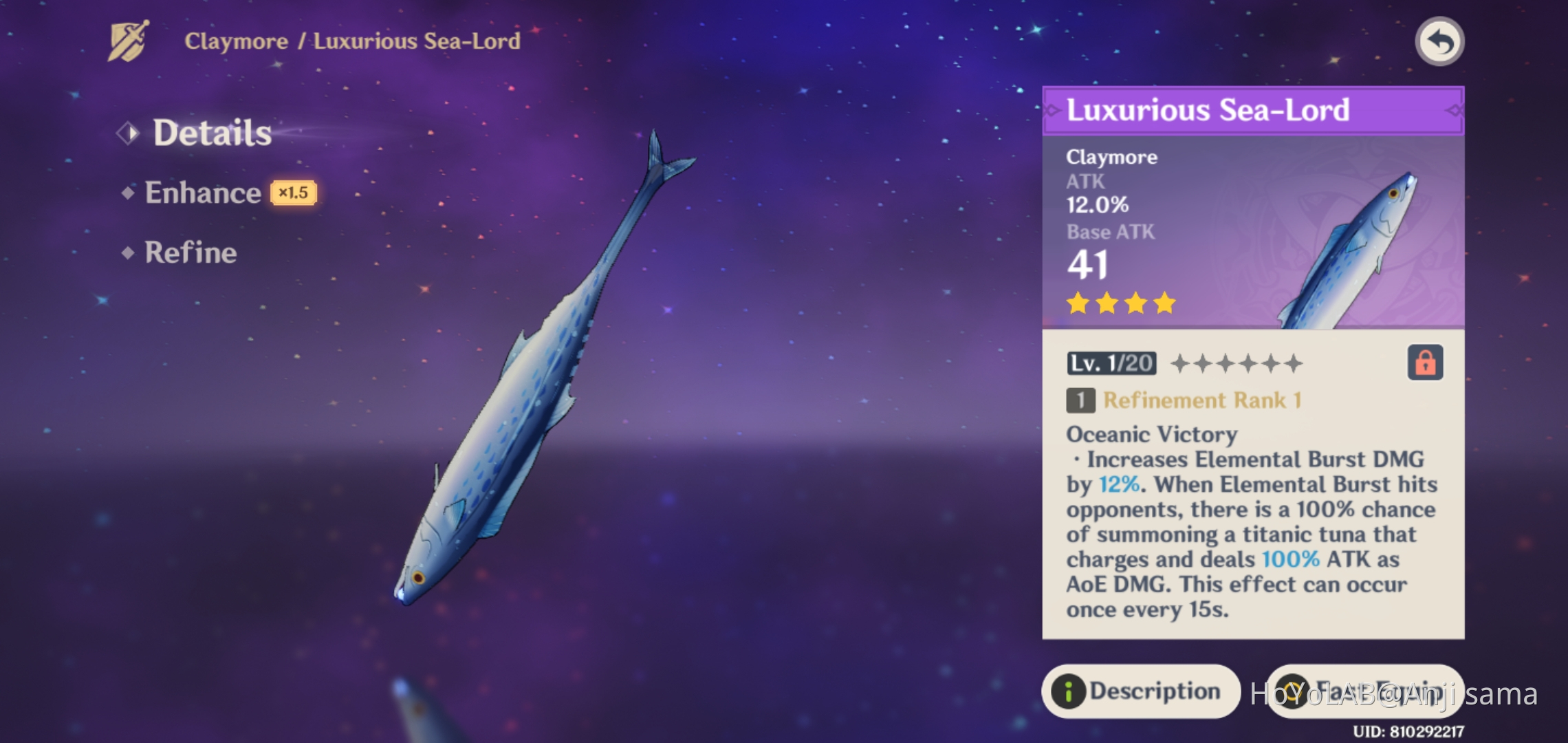 luxurious sea lord Genshin Impact | HoYoLAB