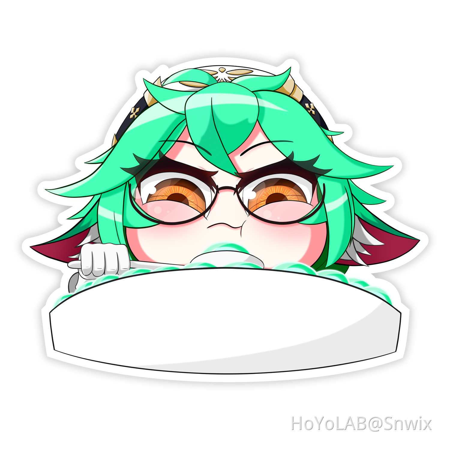 I drew Sucrose for video preview (Sticker + Short gif process) Genshin ...