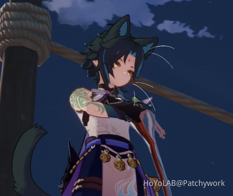 Xiao kitty screenshot edit Genshin Impact | HoYoLAB