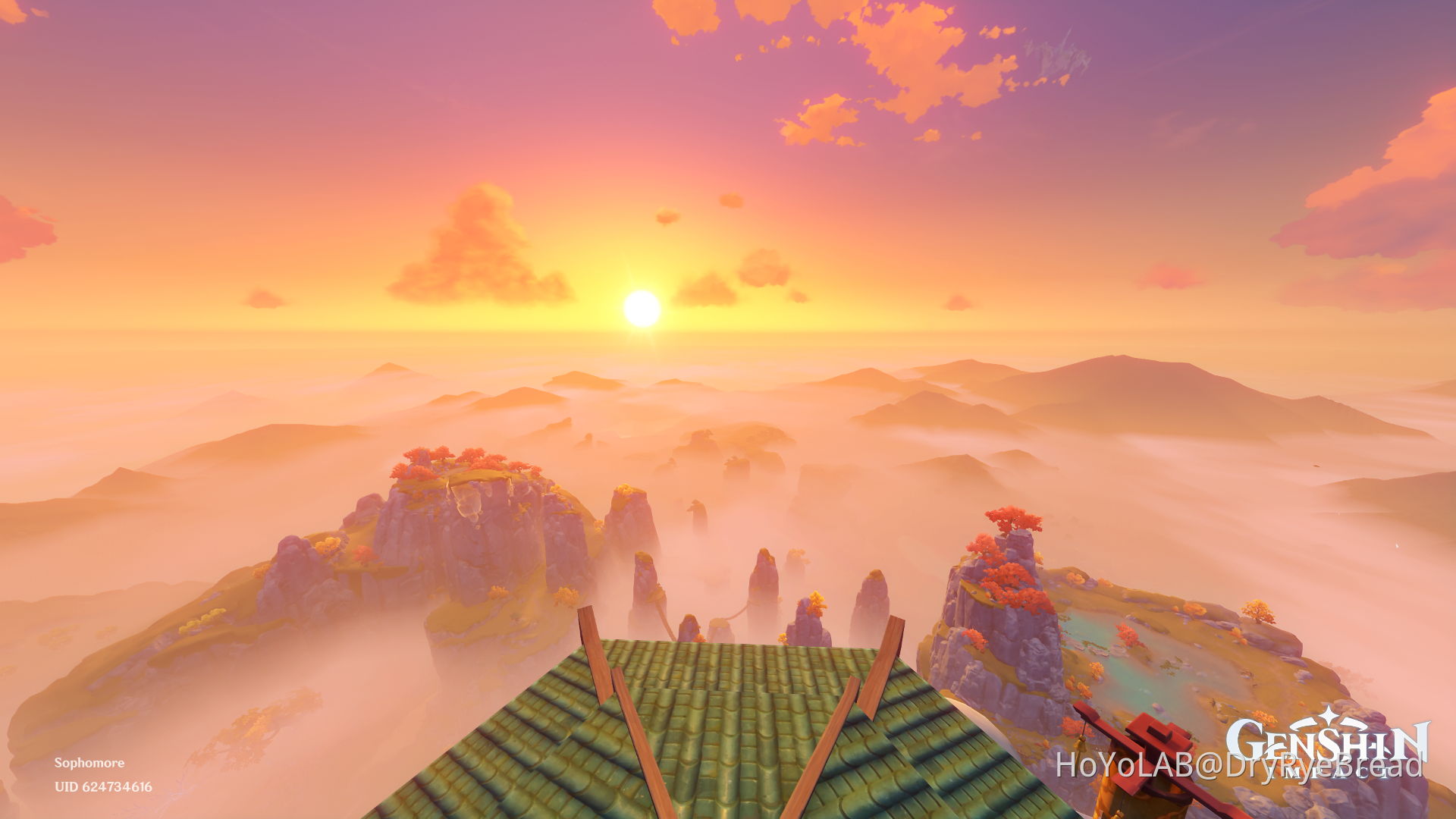 Sunset and Sunrise from Cloud Retainer's Floating Abode Genshin Impact ...