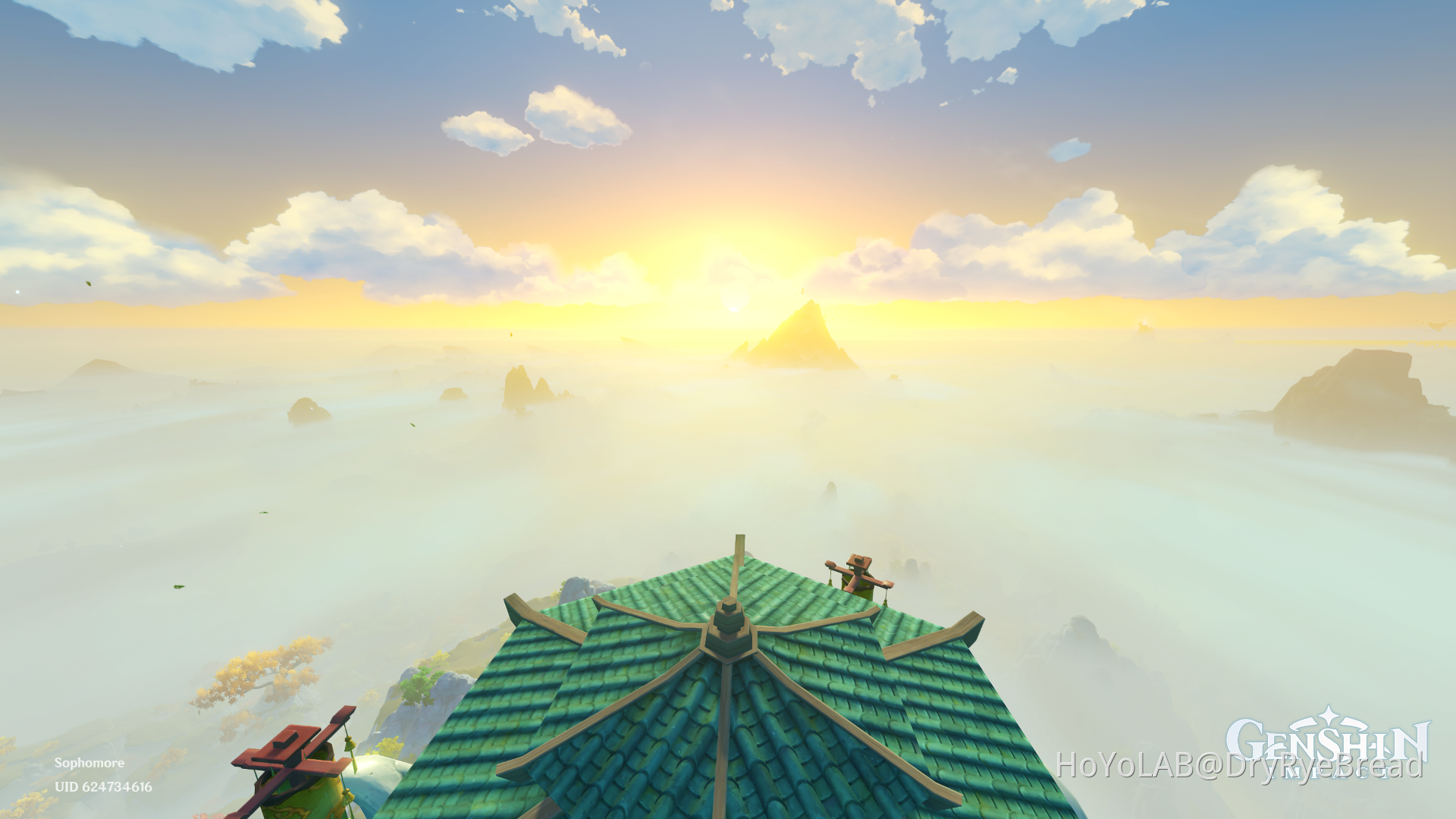 Sunset and Sunrise from Cloud Retainer's Floating Abode | Genshin ...