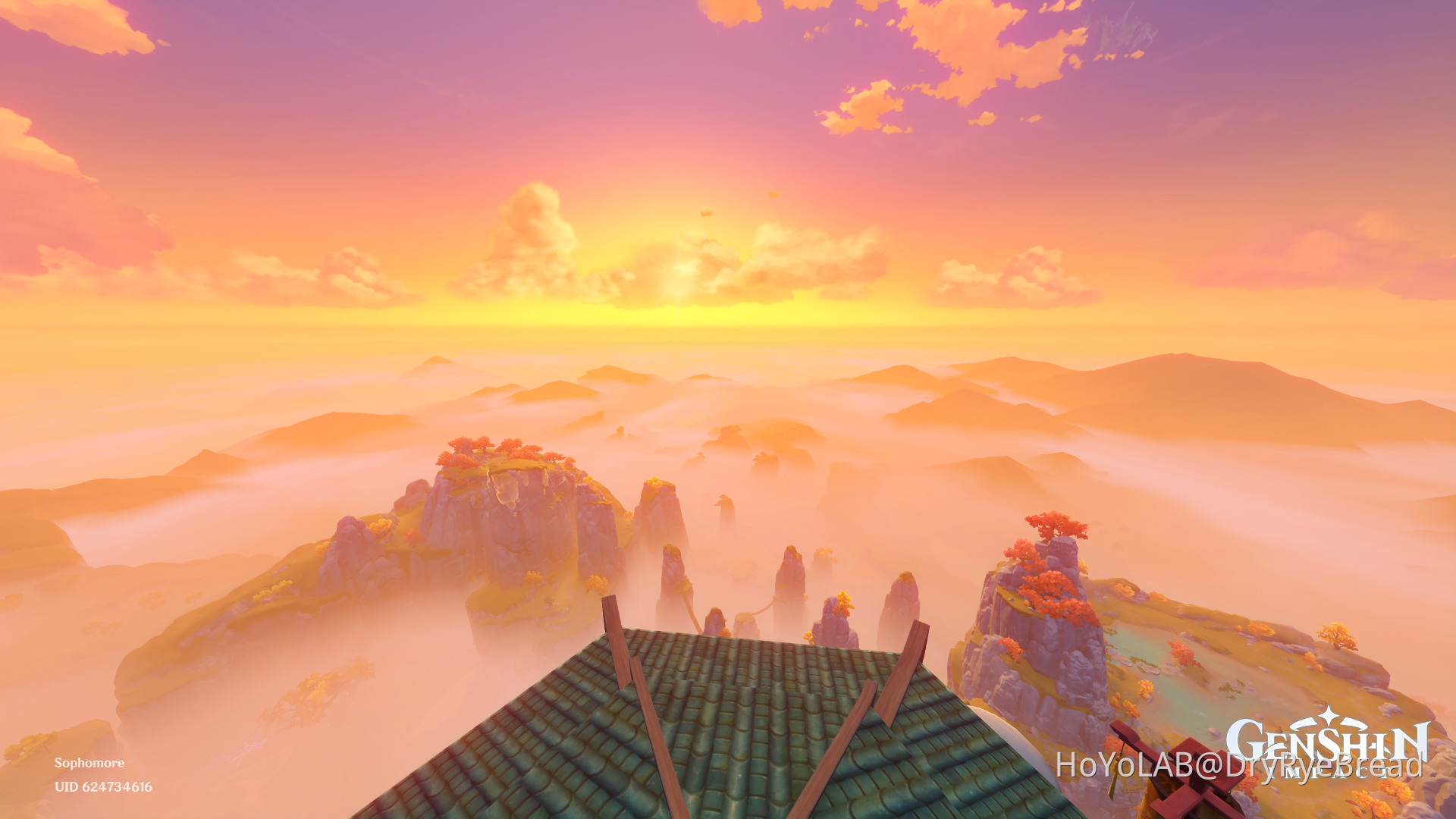 Sunset and Sunrise from Cloud Retainer's Floating Abode | Genshin ...