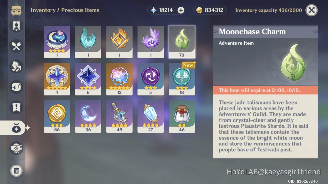 Moonchase charms.. Genshin Impact | HoYoLAB