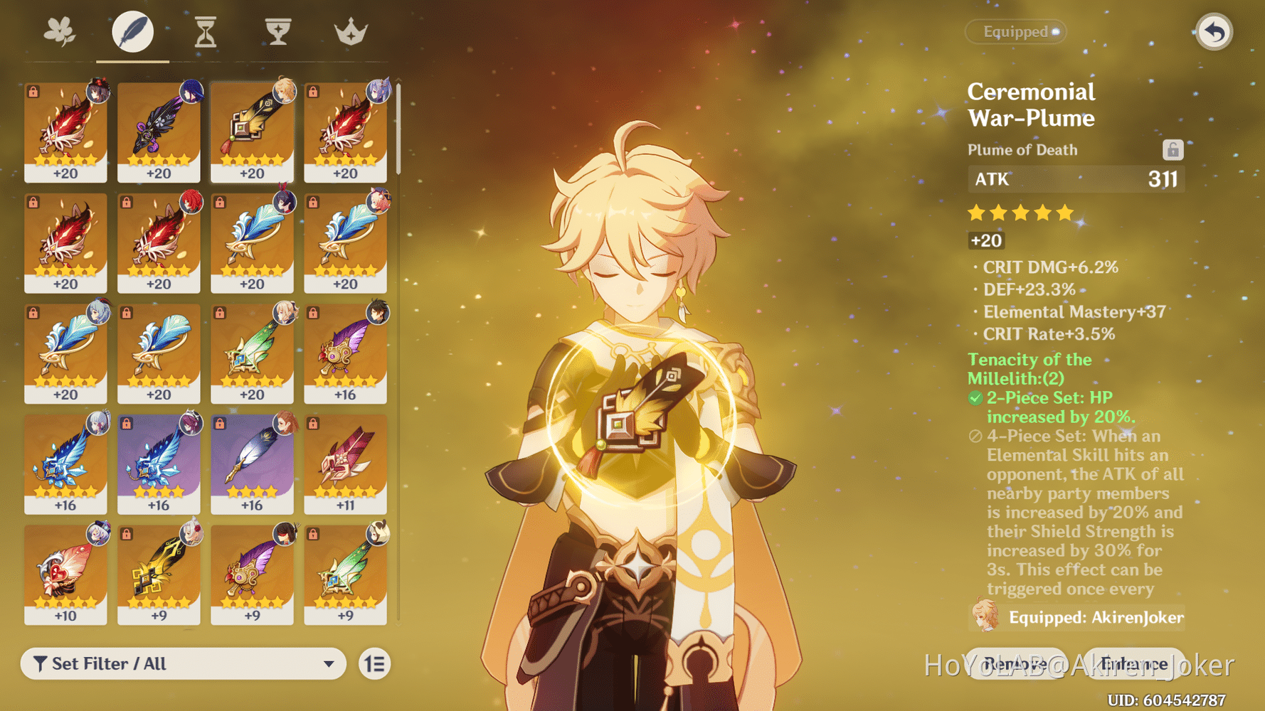 Traveler build! (Ameno and Geo only) Genshin Impact | HoYoLAB