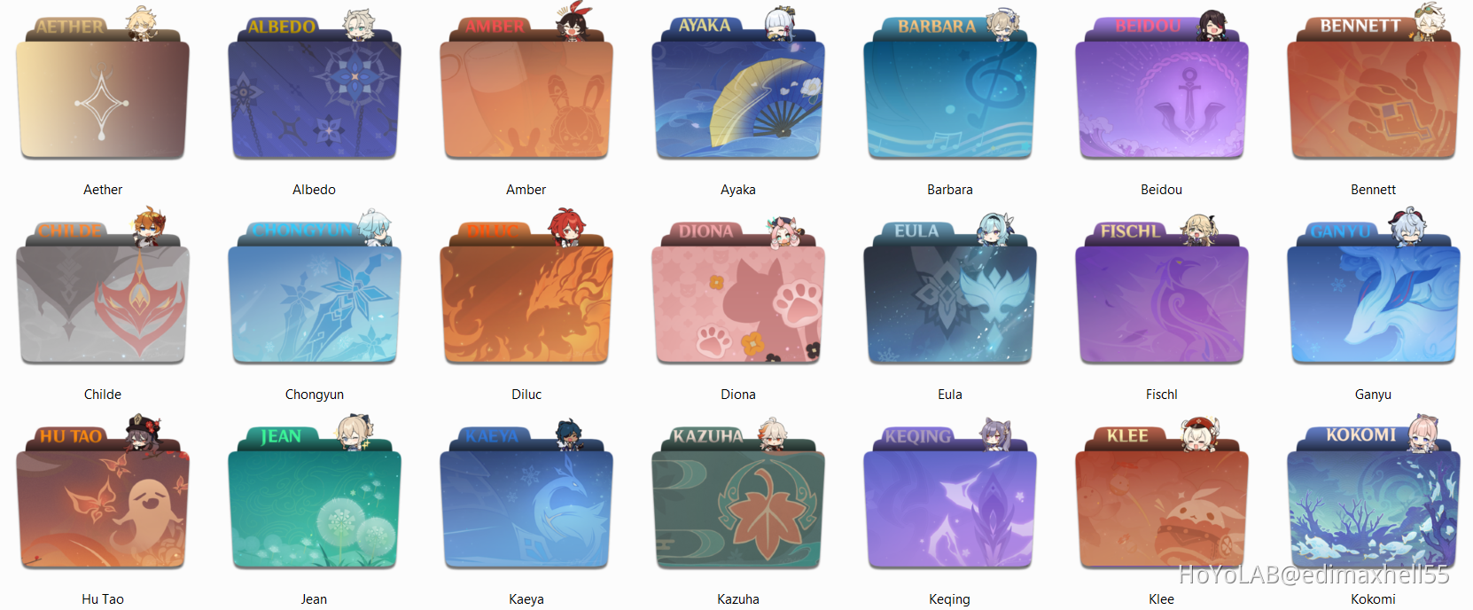 Homemade Folder Icons ver.42 Genshin Impact | HoYoLAB