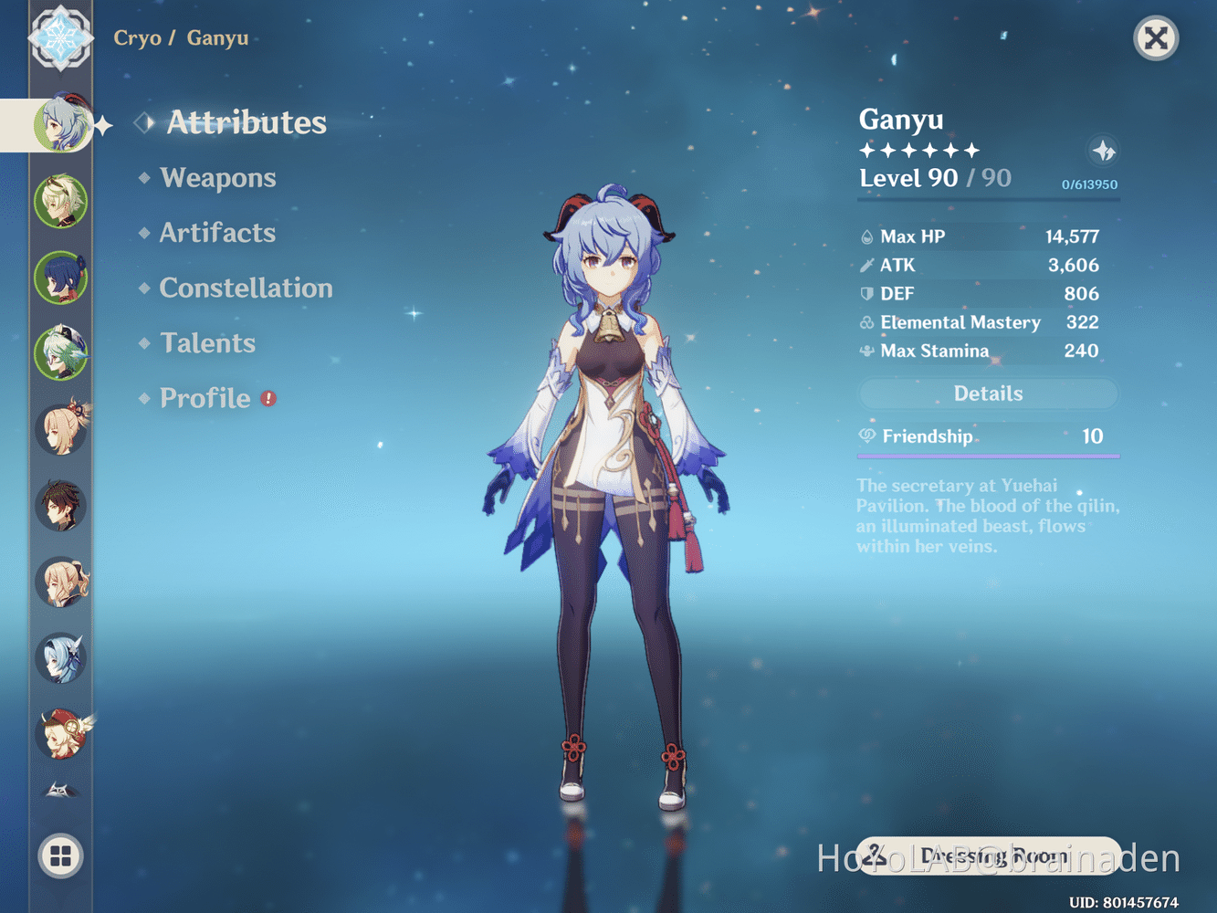 Ganyu 110k Bloom dmg (without food buff) Genshin Impact | HoYoLAB