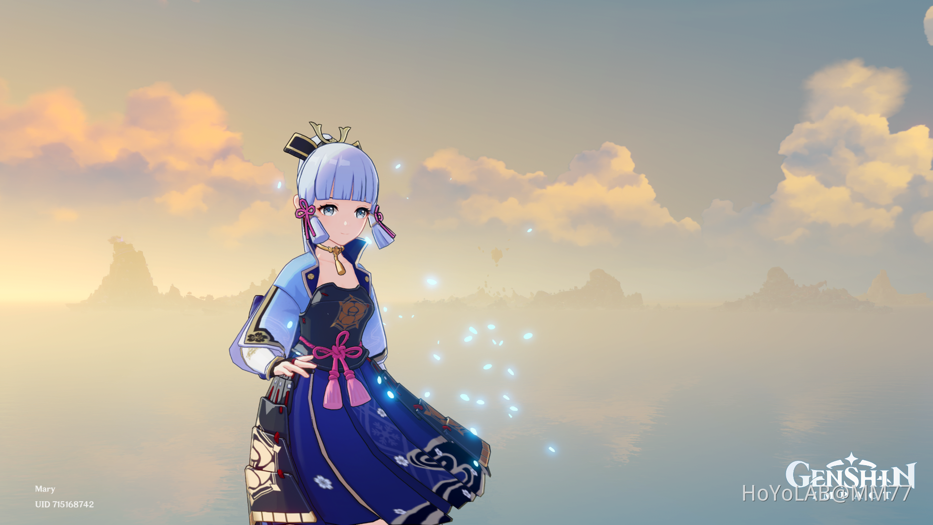 Kamisato Ayaka with Inazuma in background Genshin Impact | HoYoLAB