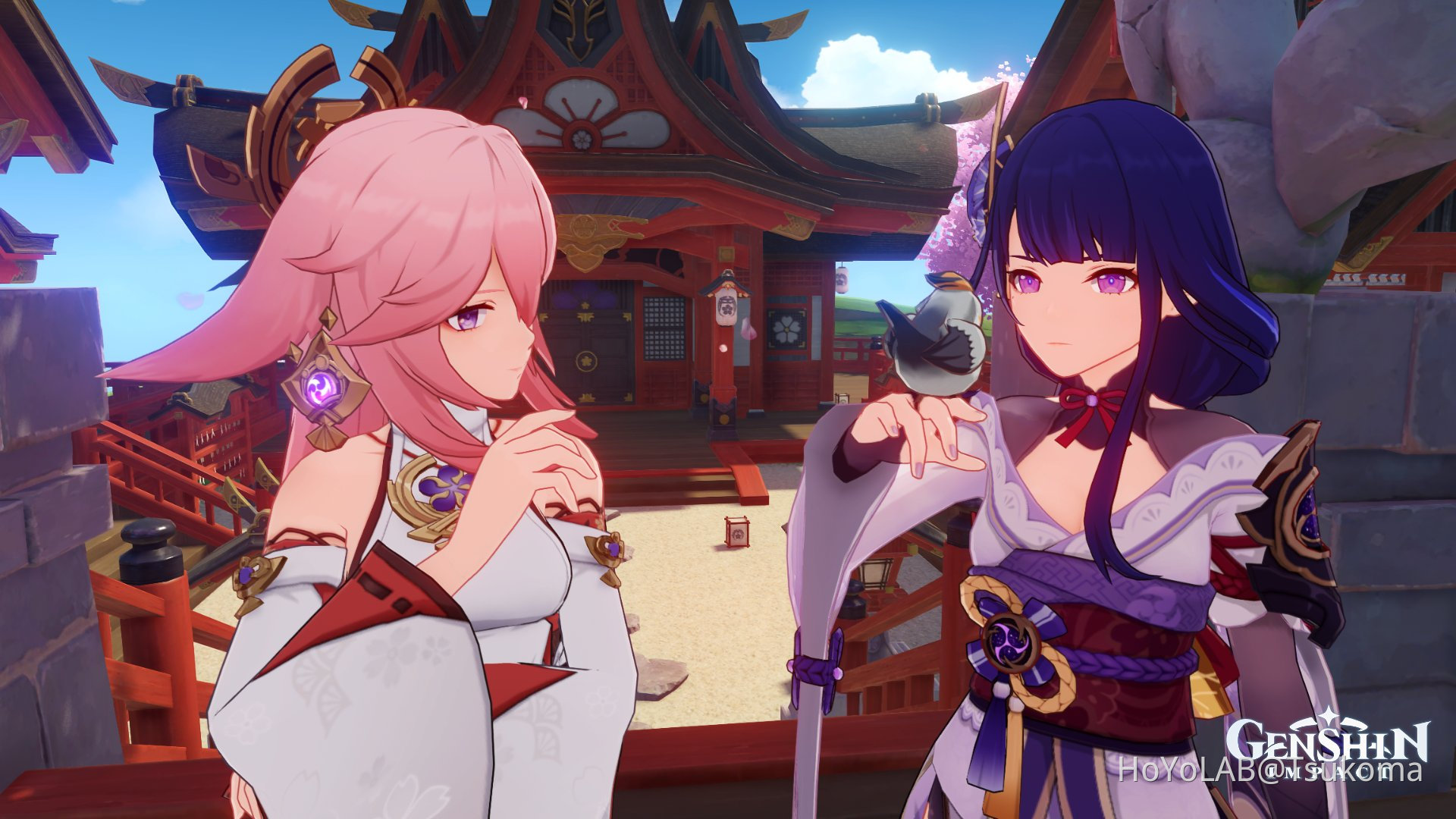 Yae & Ei at Narukami Sanctuary Genshin Impact | HoYoLAB