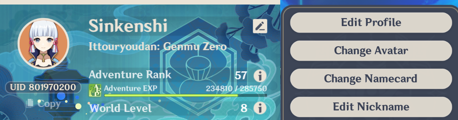 Profile edit has been unlocked Genshin Impact | HoYoLAB