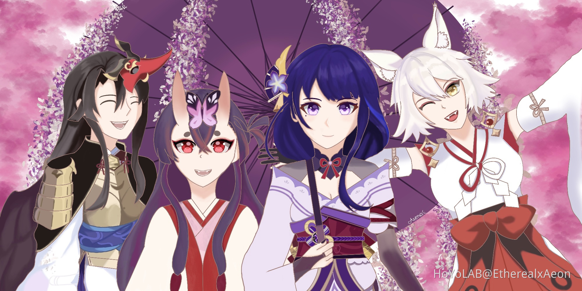 Raiden and Friends Genshin Impact | HoYoLAB