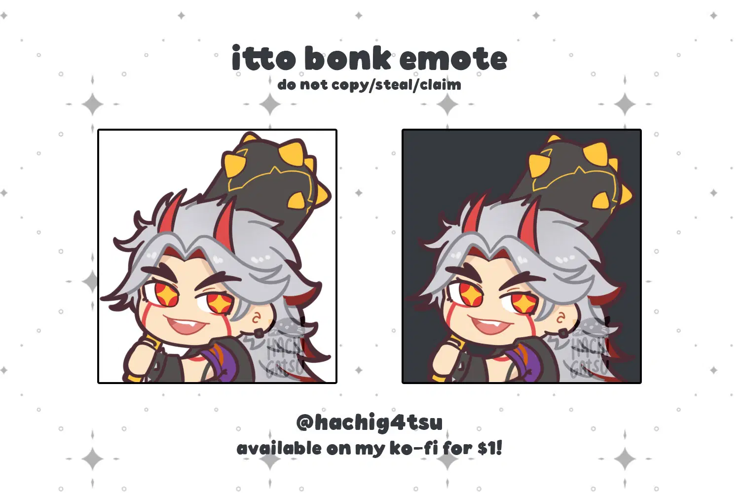 I made Itto bonk emote, with a premium debate club Genshin Impact | HoYoLAB