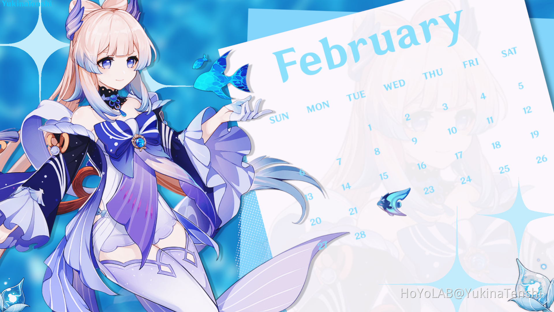 I made a Genshin Calendar in the Honkai Style Genshin Impact | HoYoLAB
