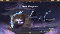 New Weapons Version 2.2 : Polar Star (5-star Bow) Wavebreaker's Fin (4 ...
