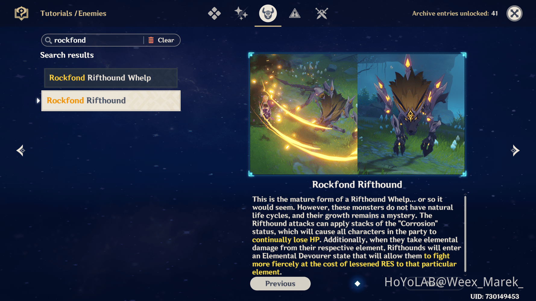 Two types of new monster Rockfond Rifthound and Rockfond Rifthound ...