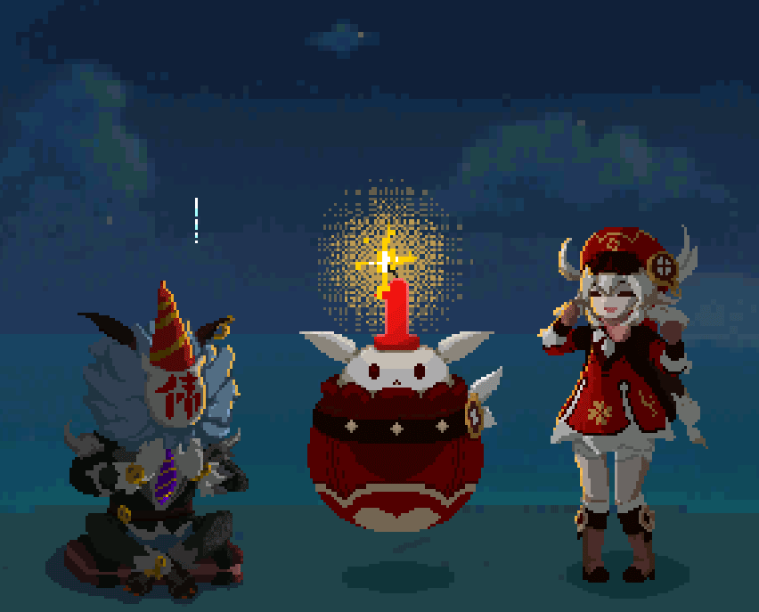 [pixel animation]Klee and strange Hilichurls - 클레와 이상한 츄츄족 Genshin ...