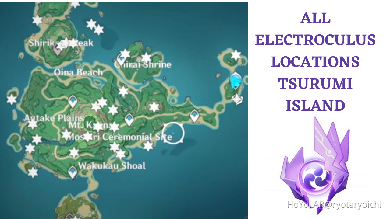 All 30 Electroculus Locations on Tsurumi Island | Genshin Impact Guide ...