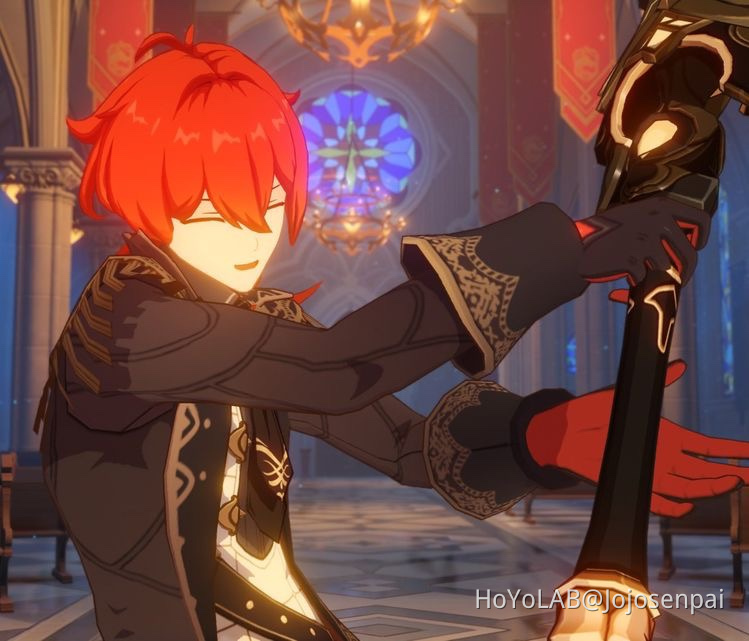 smiling diluc Genshin Impact | HoYoLAB