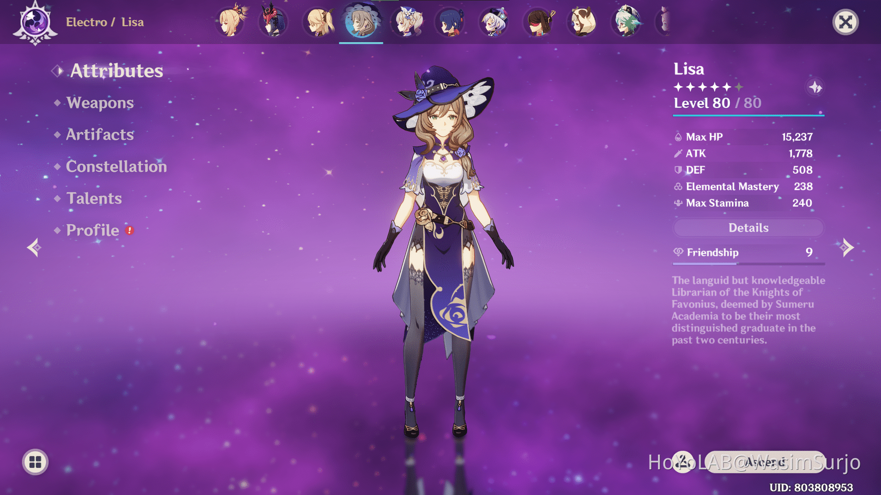 100.9% CR - 100 CDmg - 1778 Atk C1 Lisa! - No Food-Buff Genshin Impact ...