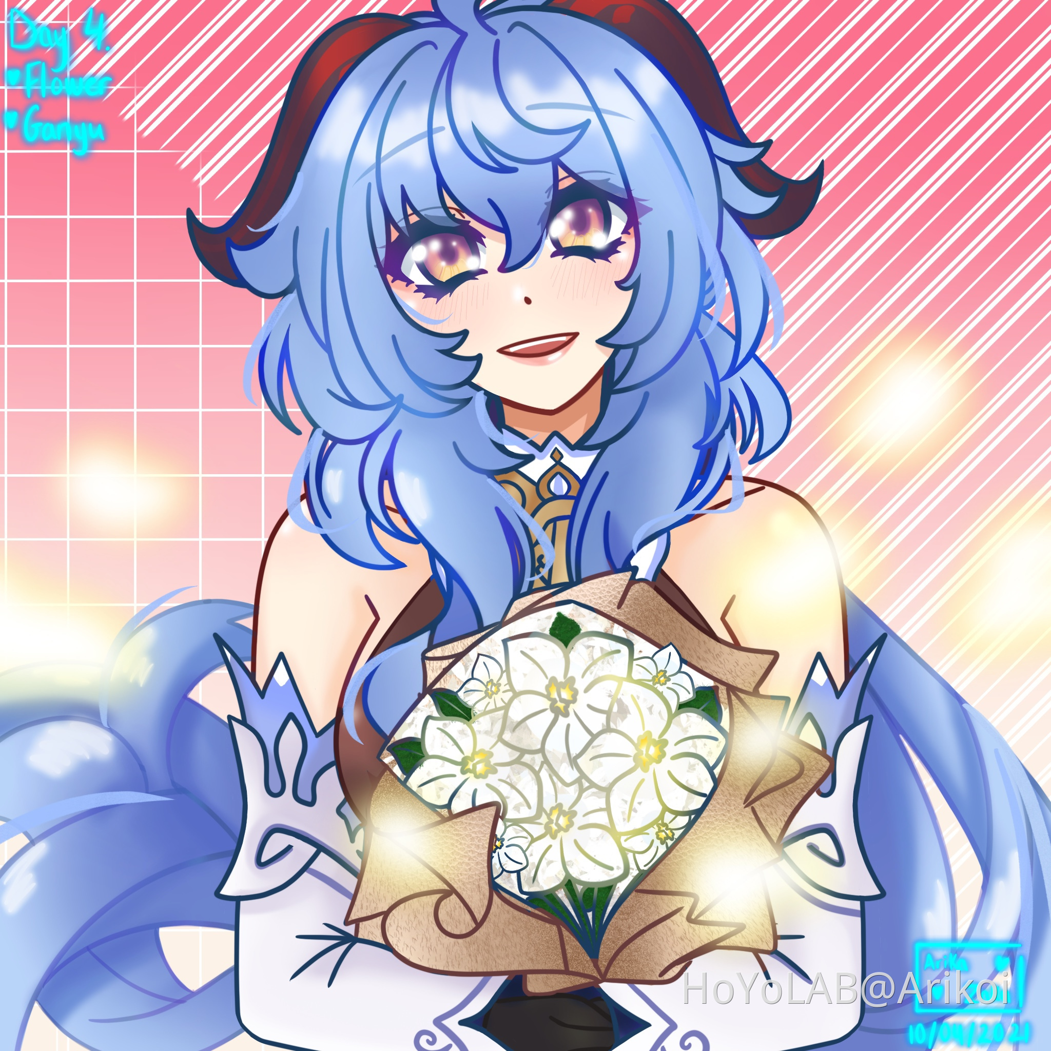 Inktober day 4: Flowers (Ganyu) Genshin Impact | HoYoLAB