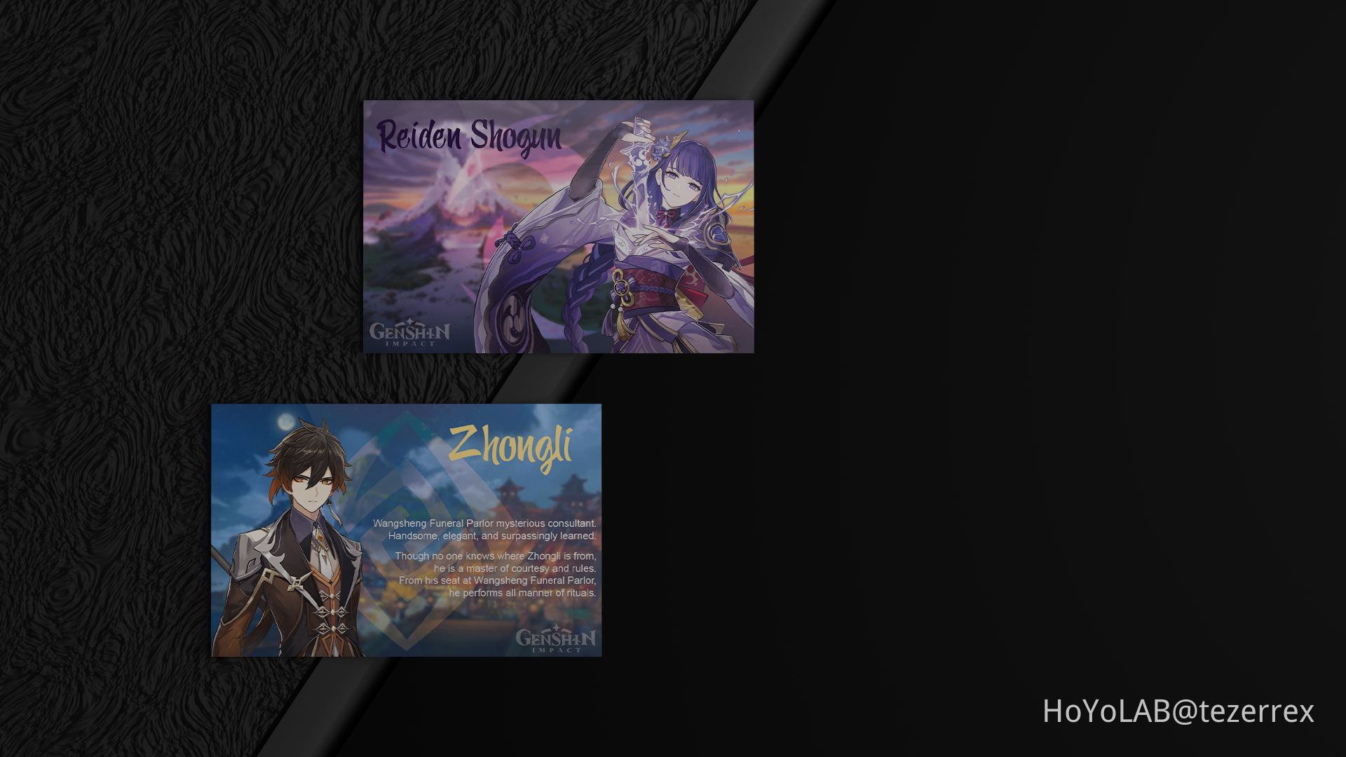 I designed some Genshin Namecards/Visiting cards (Custom) Honkai: Star ...