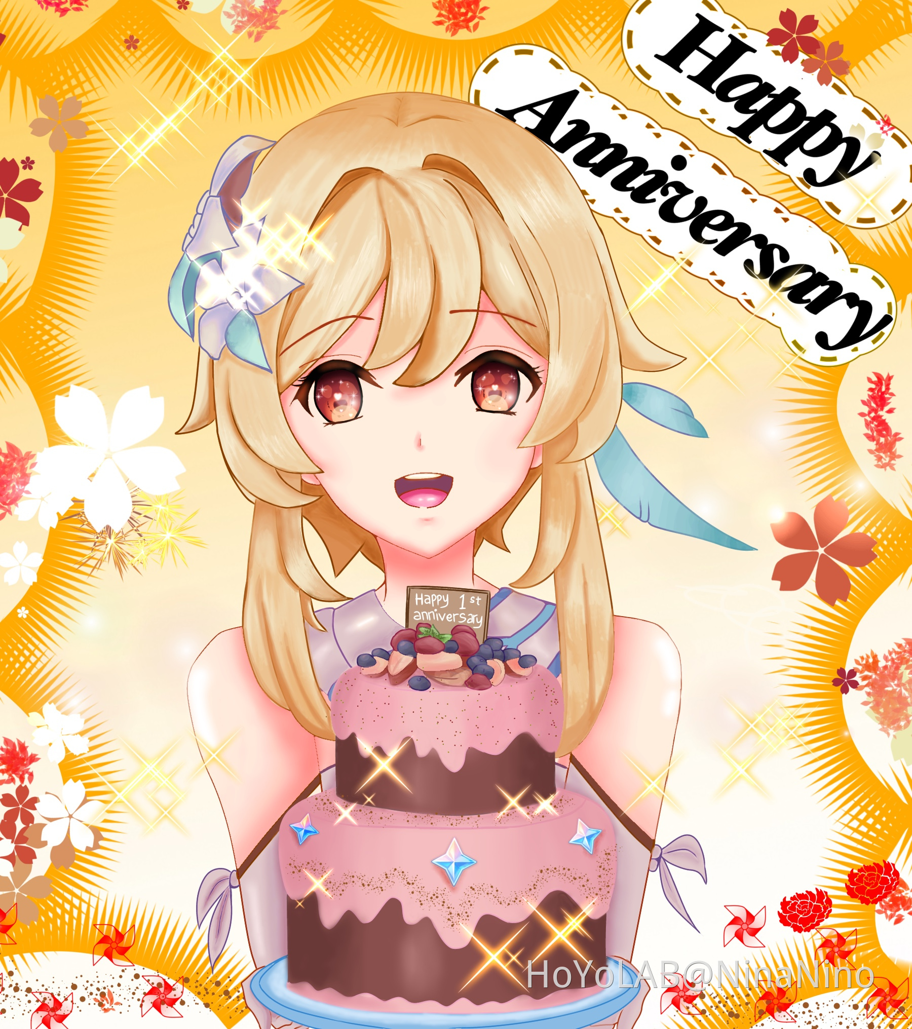 LUMINE WISHING FOR HAPPY FIRST GENSHIN IMPACT ANNIVERSARY Genshin ...