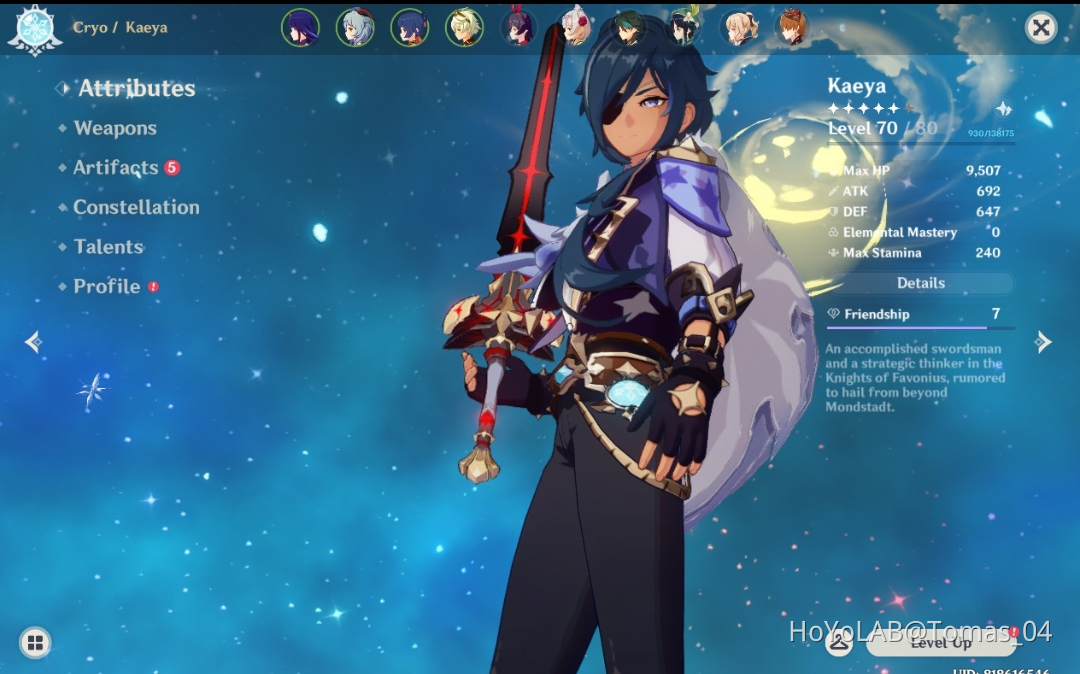 Ball of Light in Character Menu Genshin Impact | HoYoLAB
