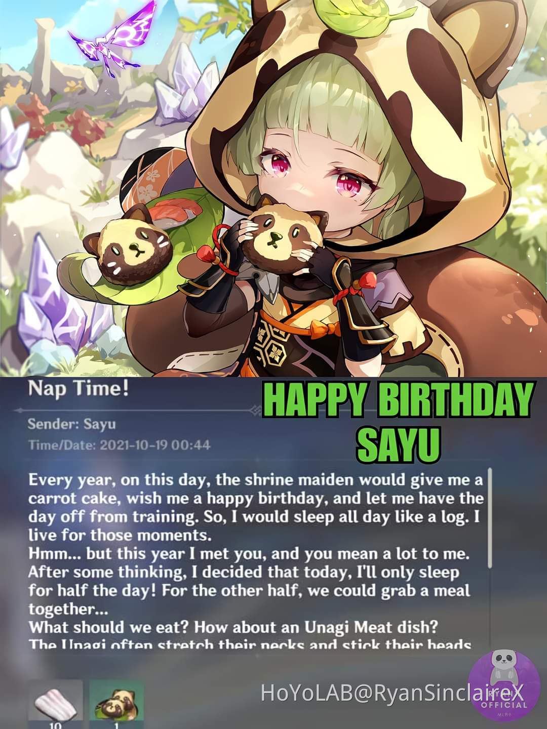 HAPPY BIRTHDAY SAYU 🎉 Genshin Impact | HoYoLAB