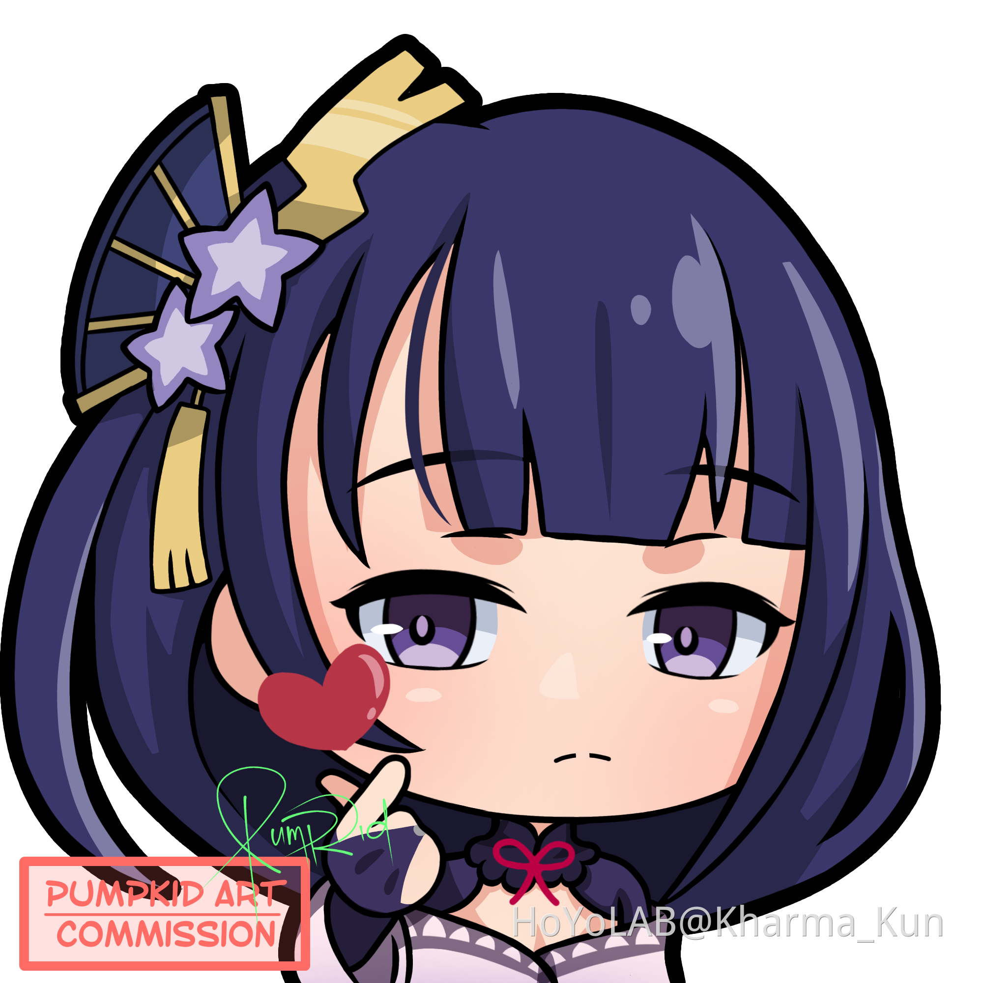 Raiden Shongun Korean Heart Emote Genshin Impact | HoYoLAB