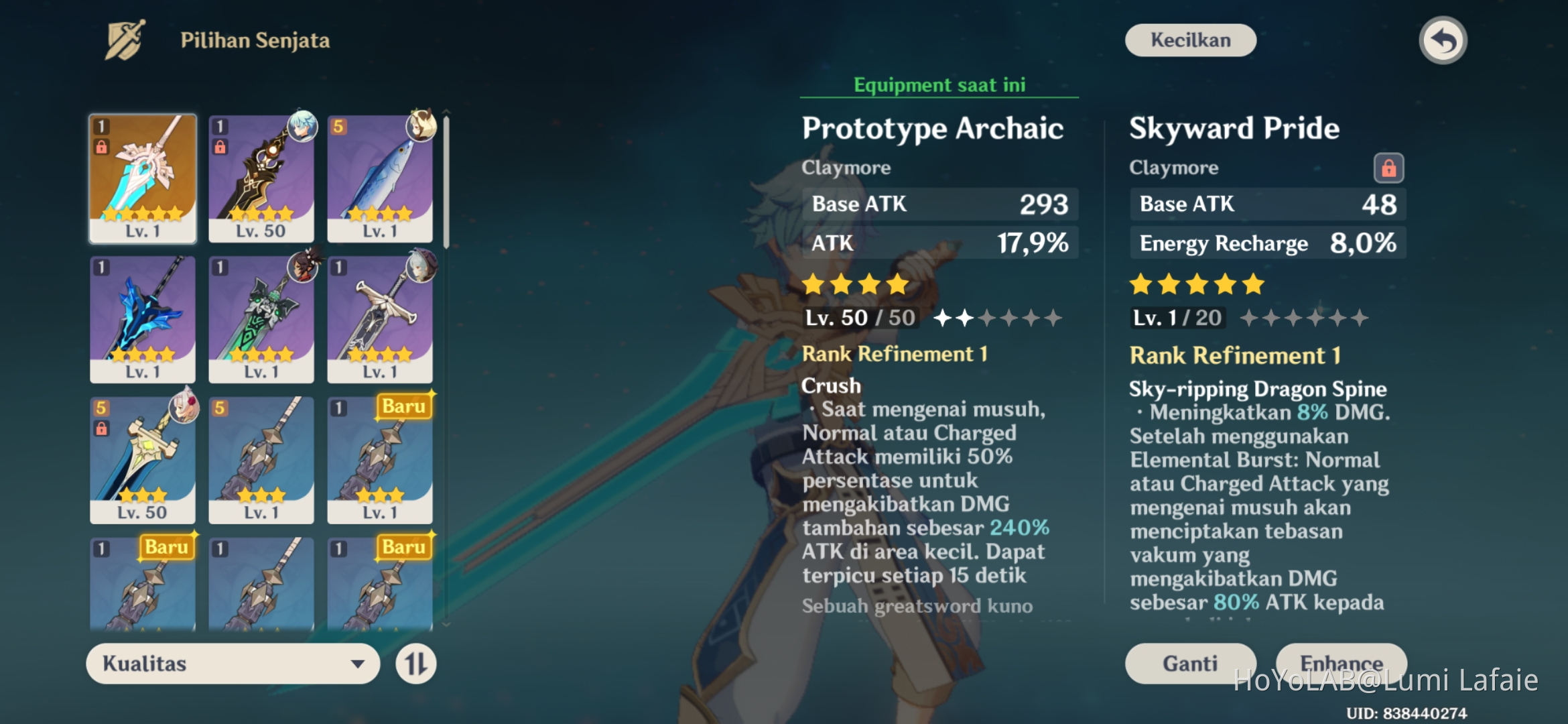 Skyward Pride vs Prototype Archaic Genshin Impact | HoYoLAB