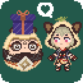 Pixelated Sayu and Gift :3 Genshin Impact | HoYoLAB