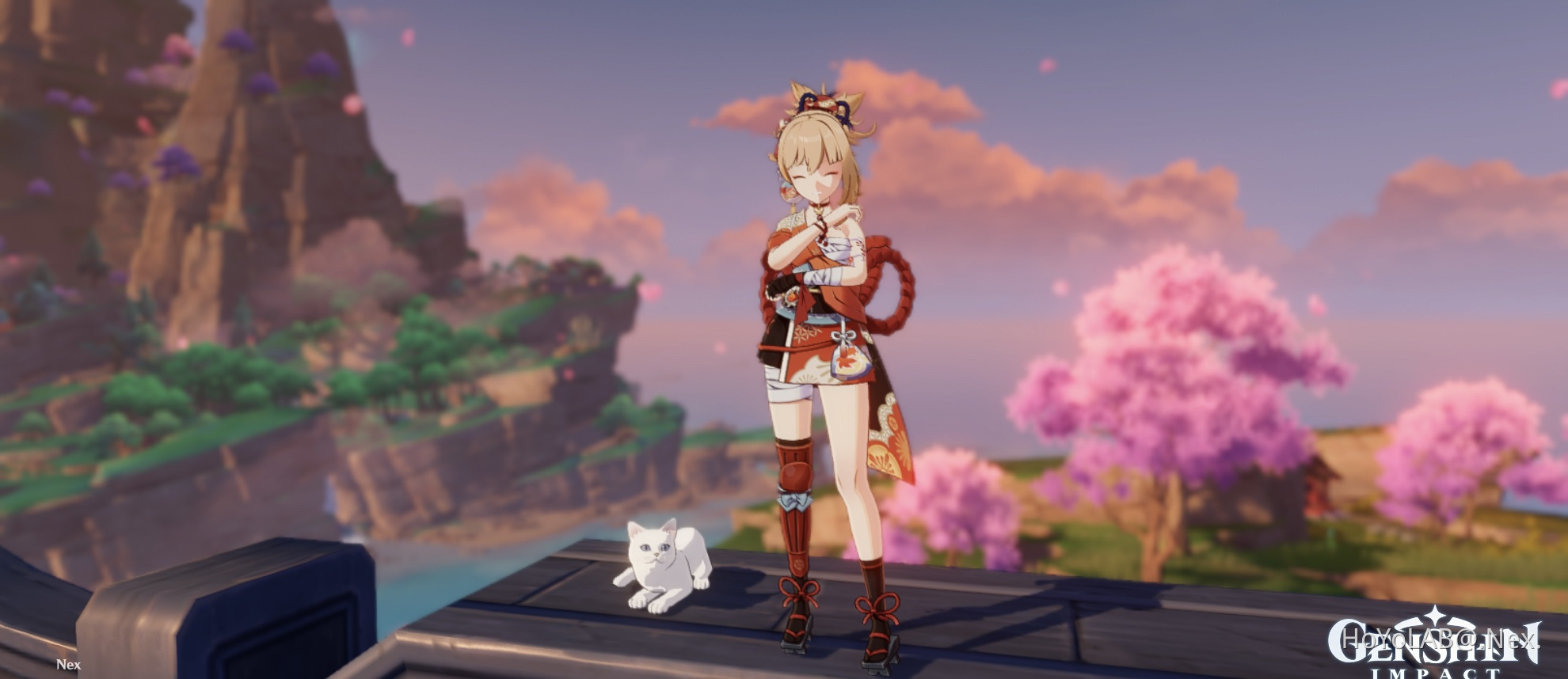 Yoimiya and a cat :> Genshin Impact | HoYoLAB