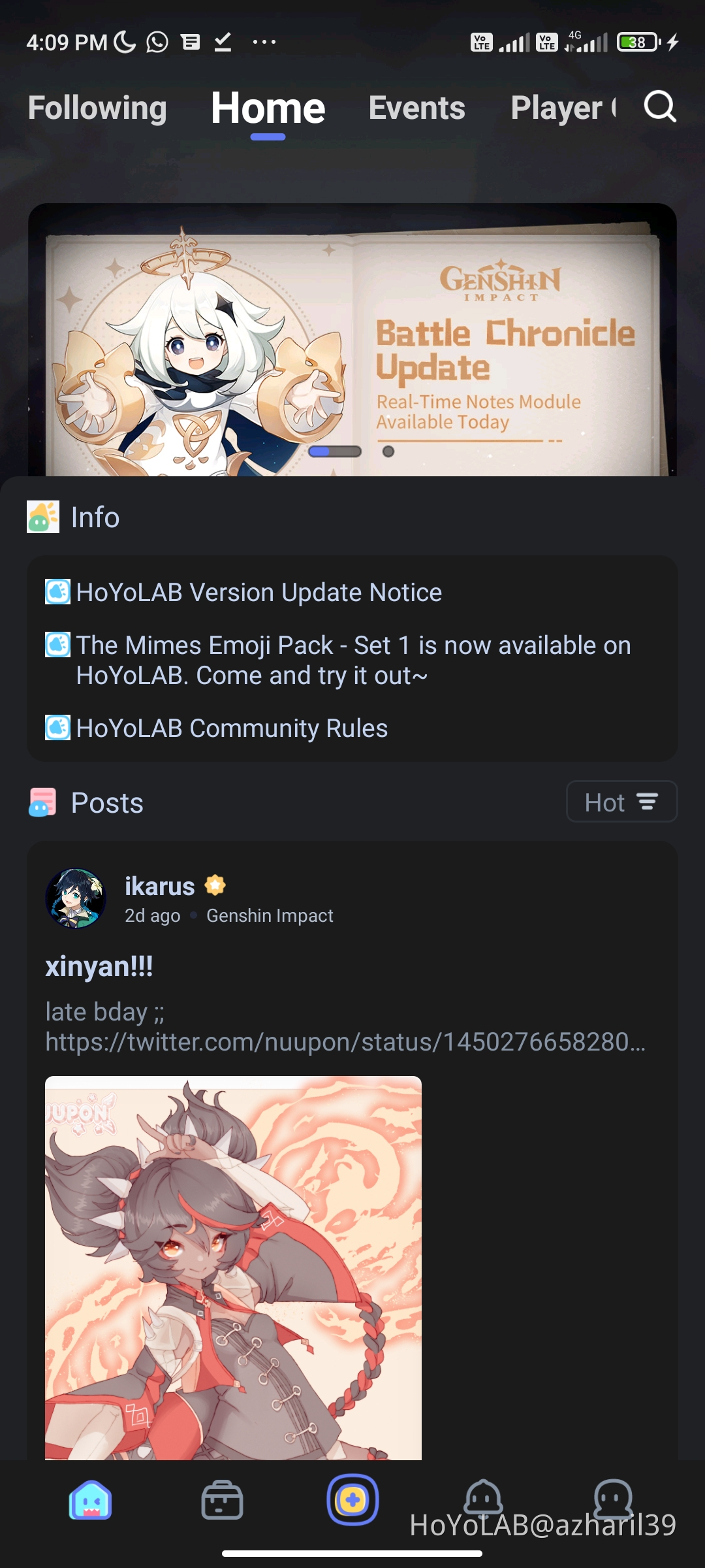 force dark mode.. Genshin Impact | HoYoLAB