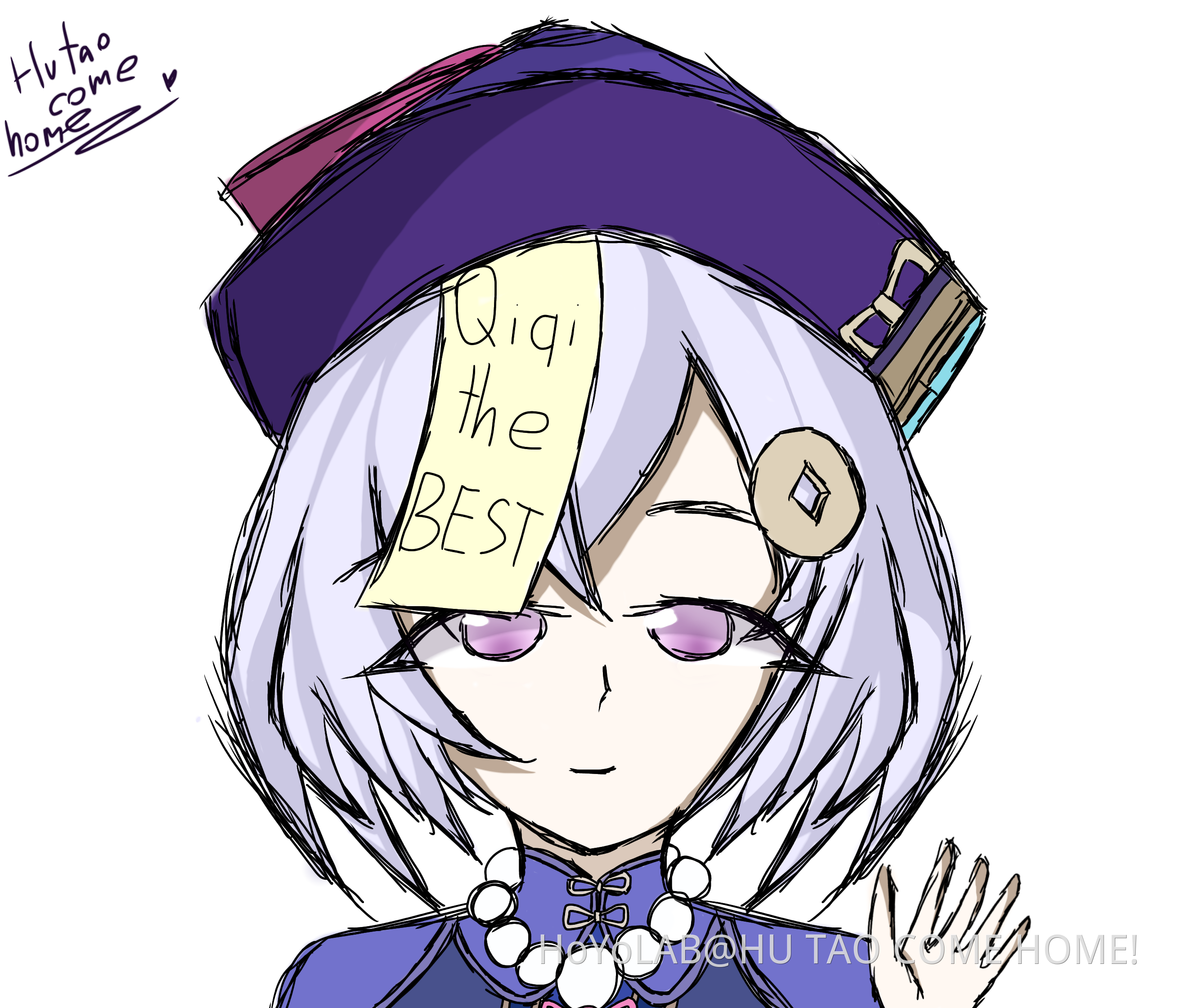 I got request from someone to draw this cute Qiqi♡ Genshin Impact | HoYoLAB