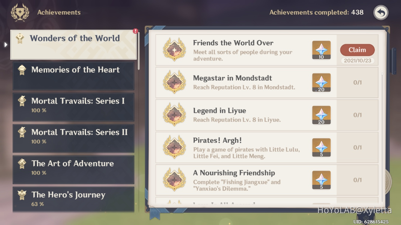 Random achievement? Genshin Impact | HoYoLAB