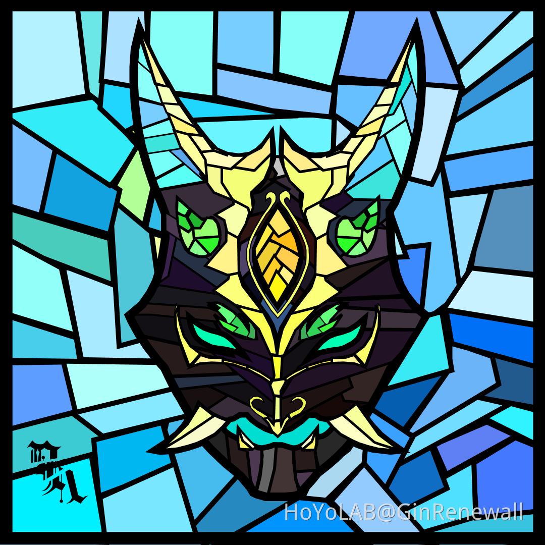 I made a Xiao mask vector using inkscape Genshin Impact | HoYoLAB