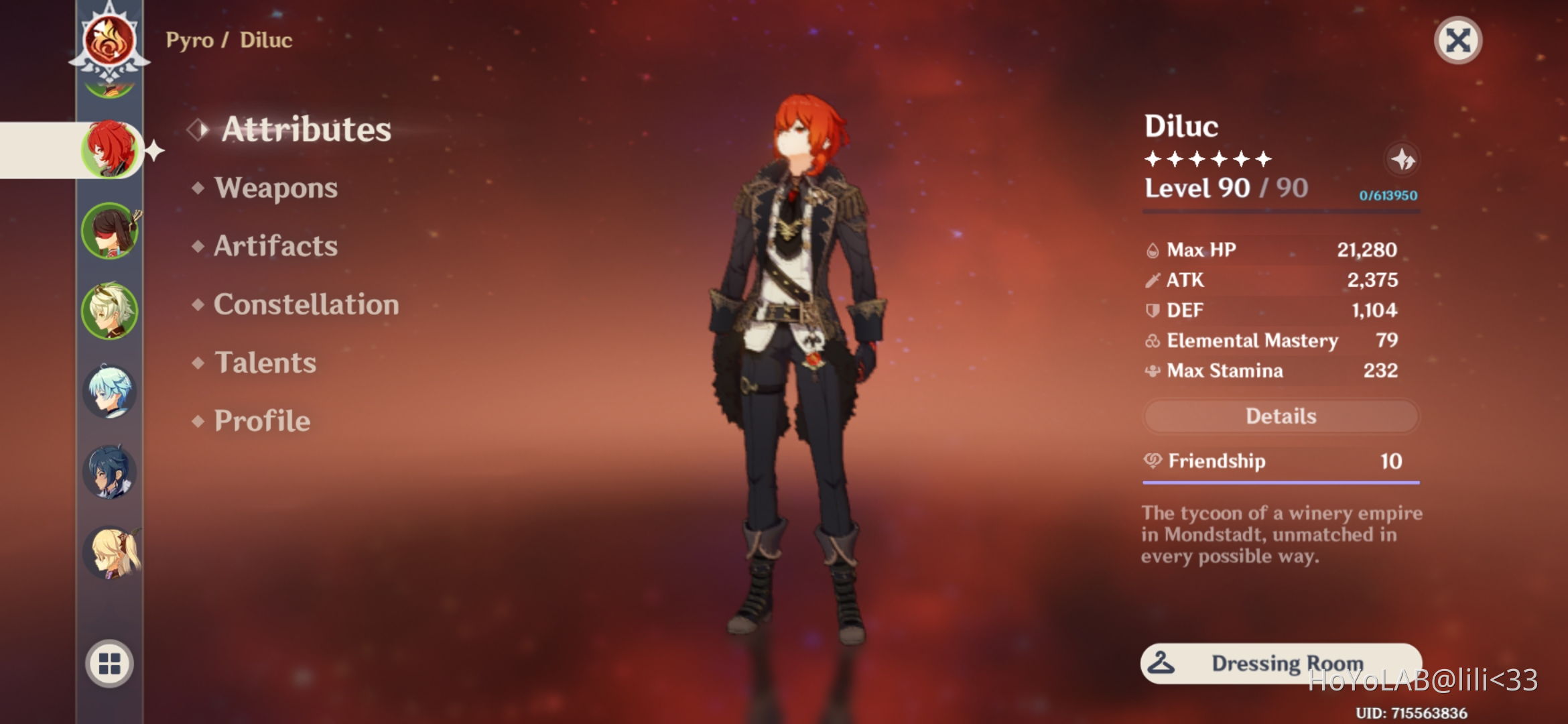 Diluc f2p build | difficulty: medium Genshin Impact | HoYoLAB