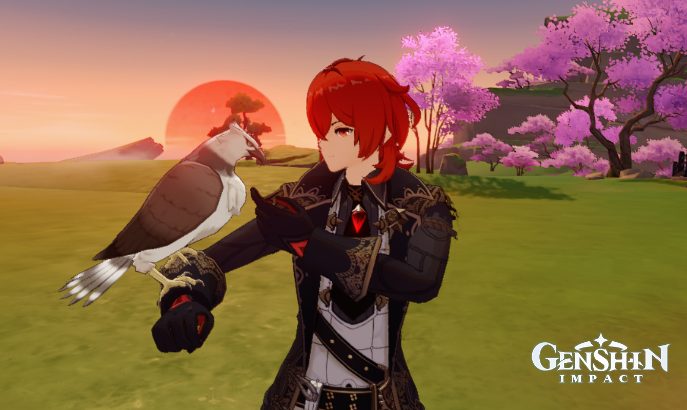 My party: mom, daughter, Dad and uncle Diluc XD | Genshin Impact | HoYoLAB