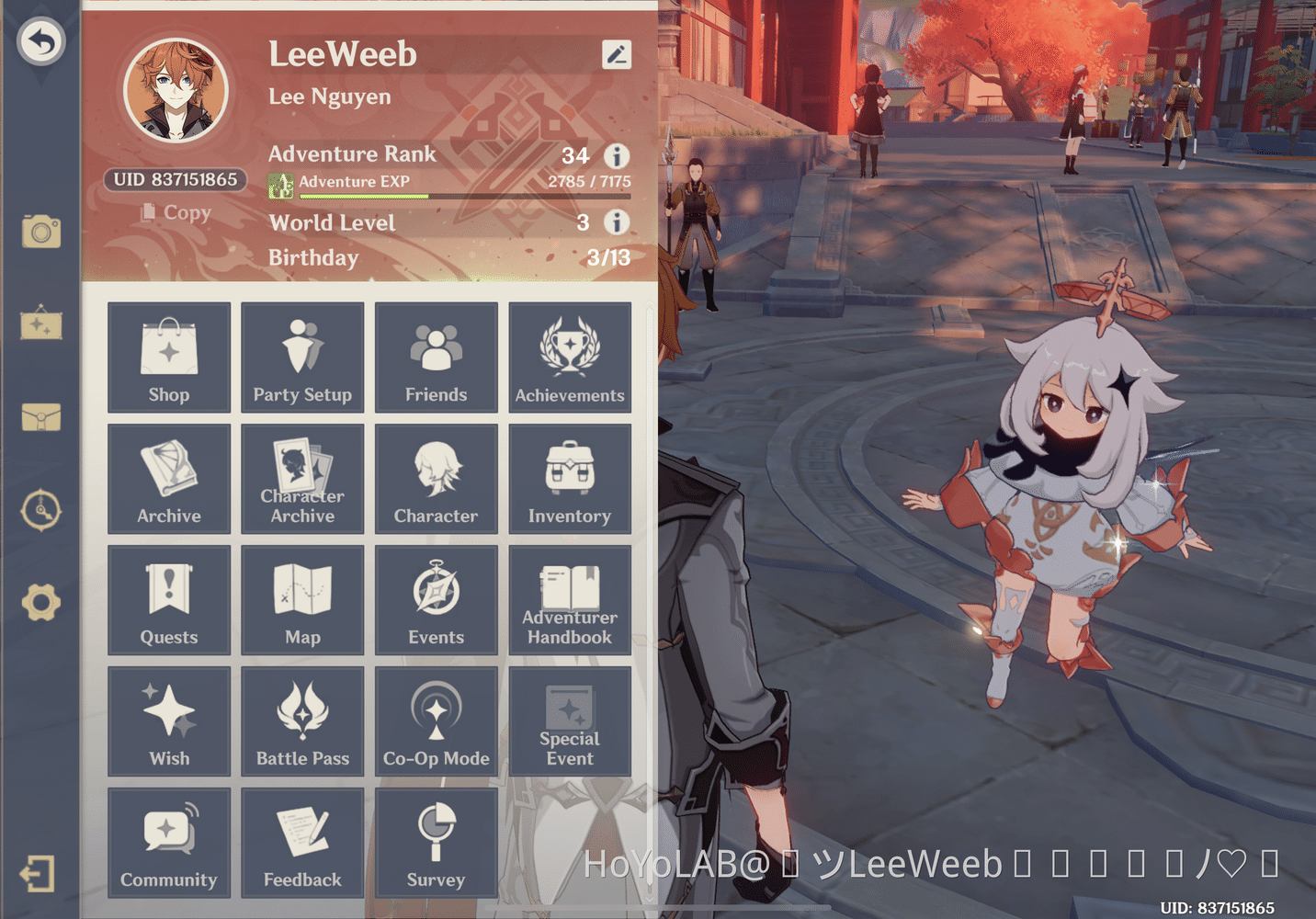 Finally, I got my UID Genshin Impact | HoYoLAB