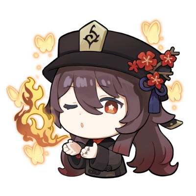 Hu Tao Chibi Stickers: New stickers available now! Help yourselves ...