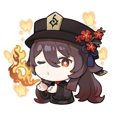 Hu Tao Chibi Stickers: New stickers available now! Help yourselves ...