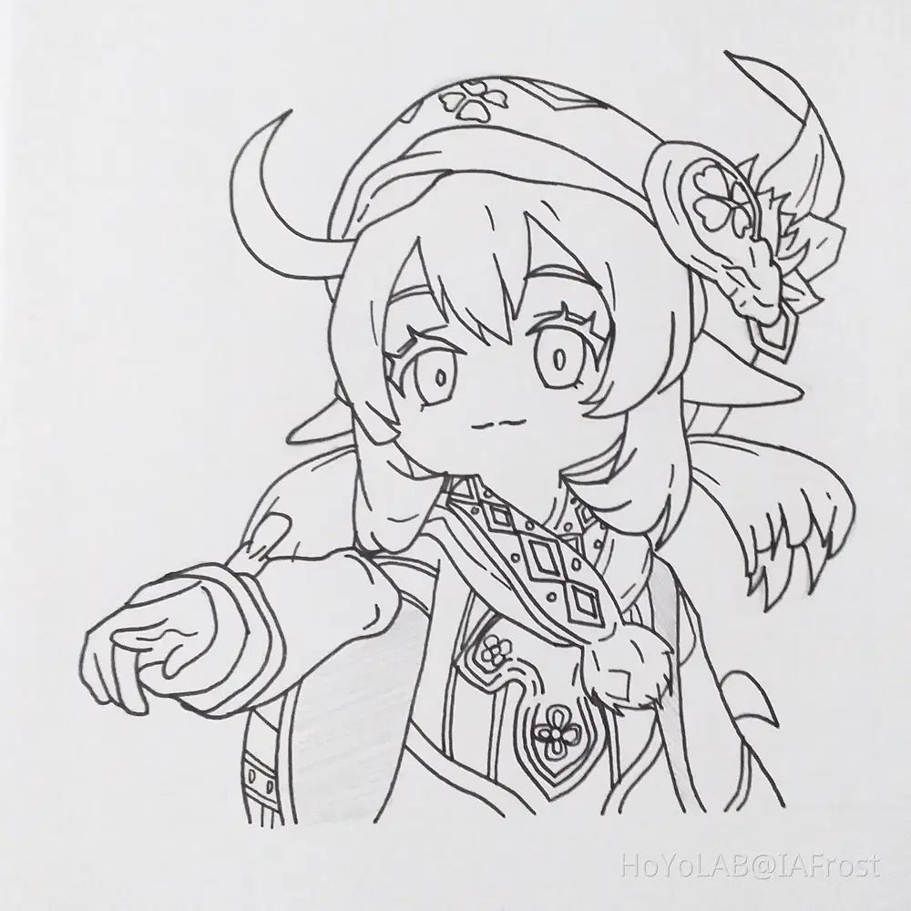 klee genshin impact coloring pages