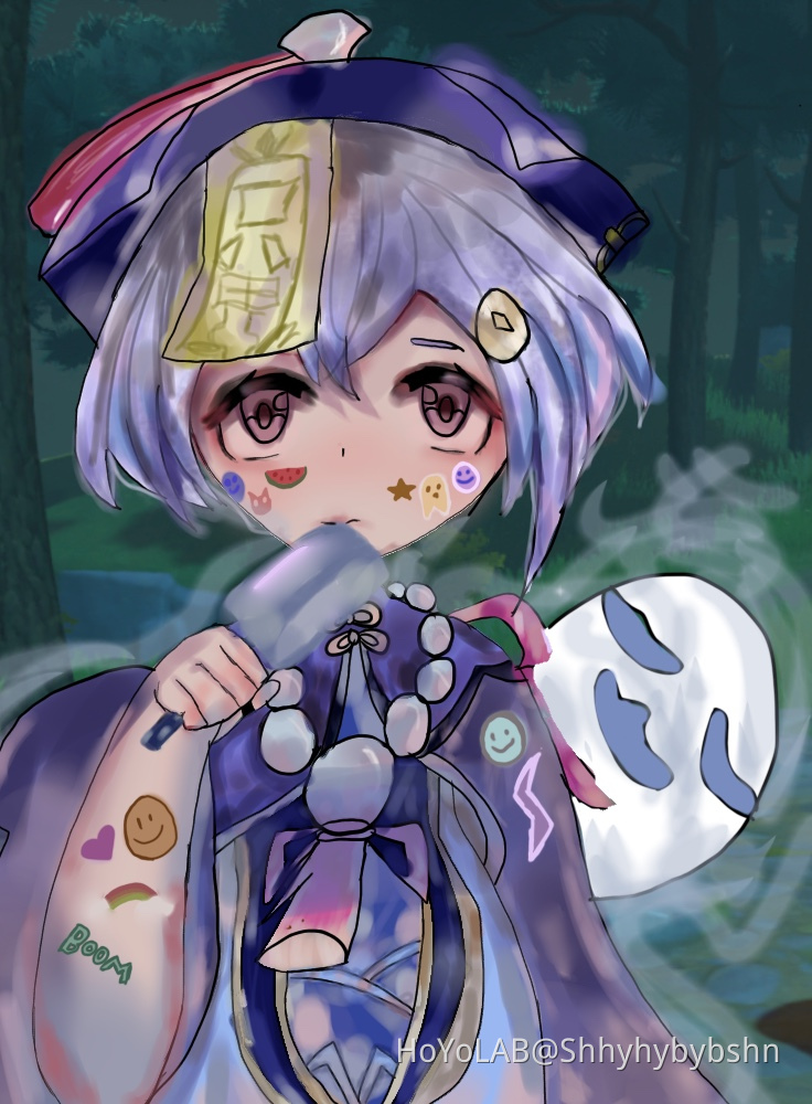 Qiqi with stickers Genshin Impact | HoYoLAB