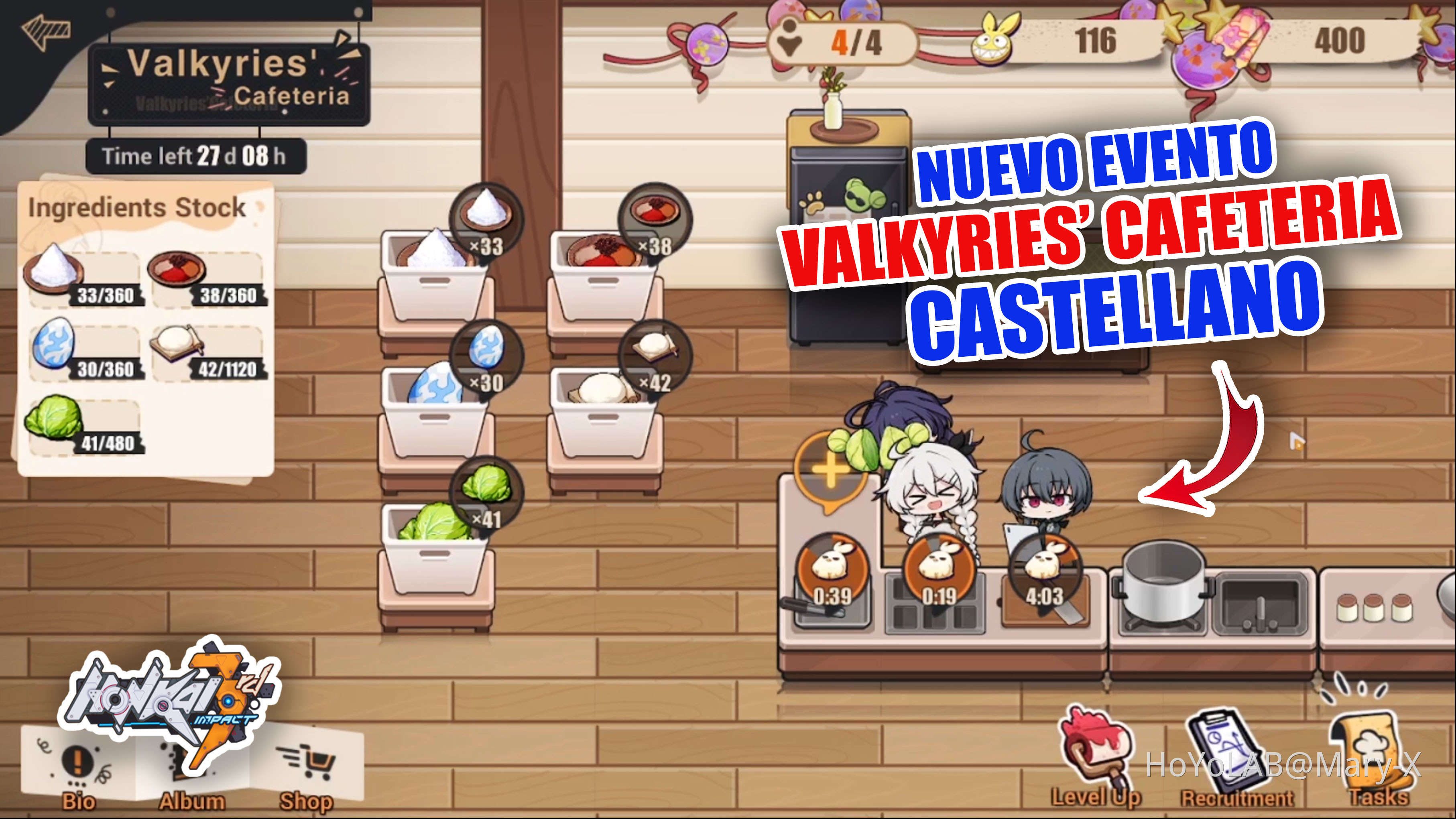 EVENTO "VALKYRIES' CAFETERIA" | GUÍA | ESPAÑOL | V.5.2 | Honkai Impact ...