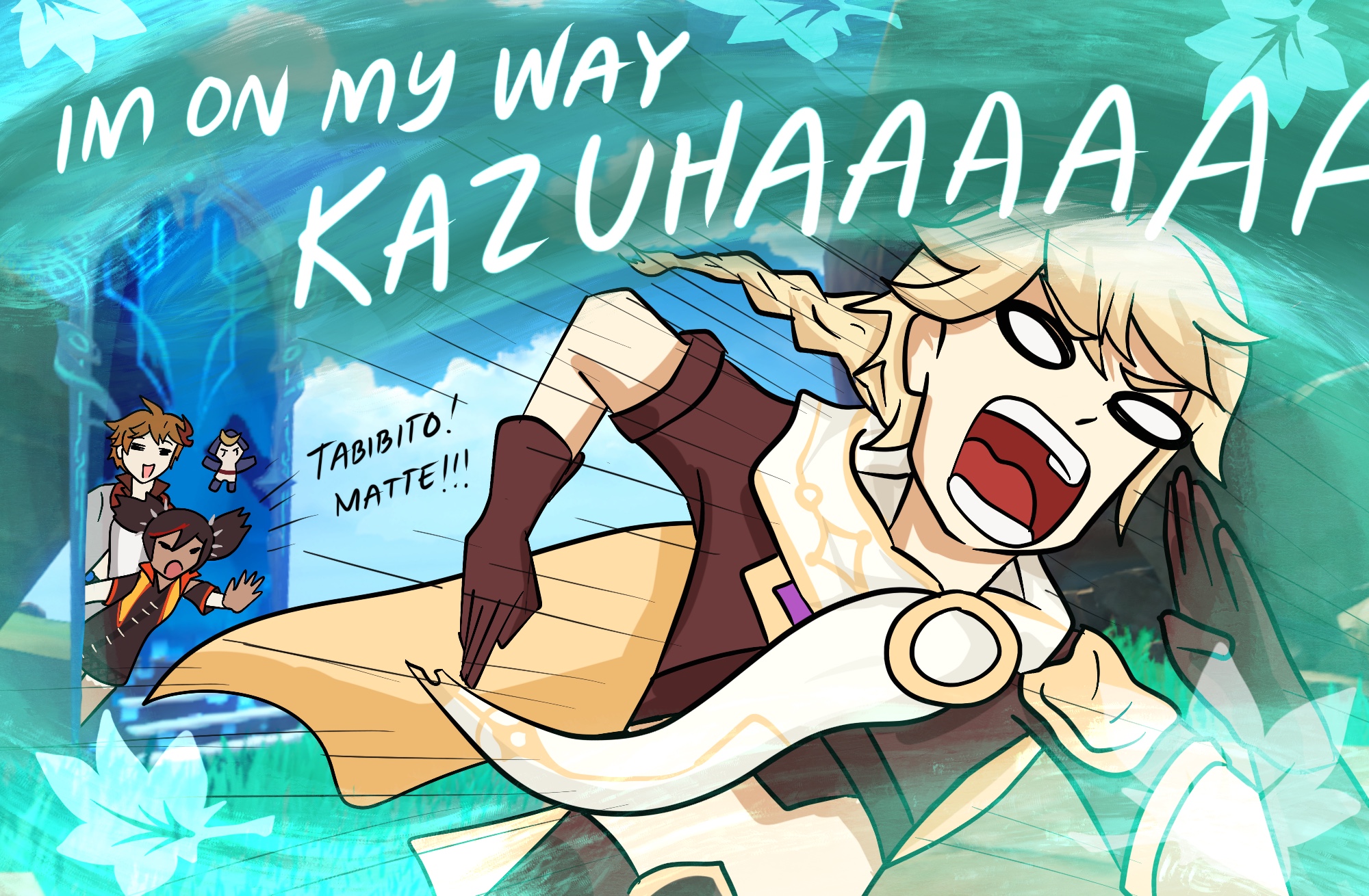 "The morning winds tell me of an auspicious visitor today." [Kazuha ...