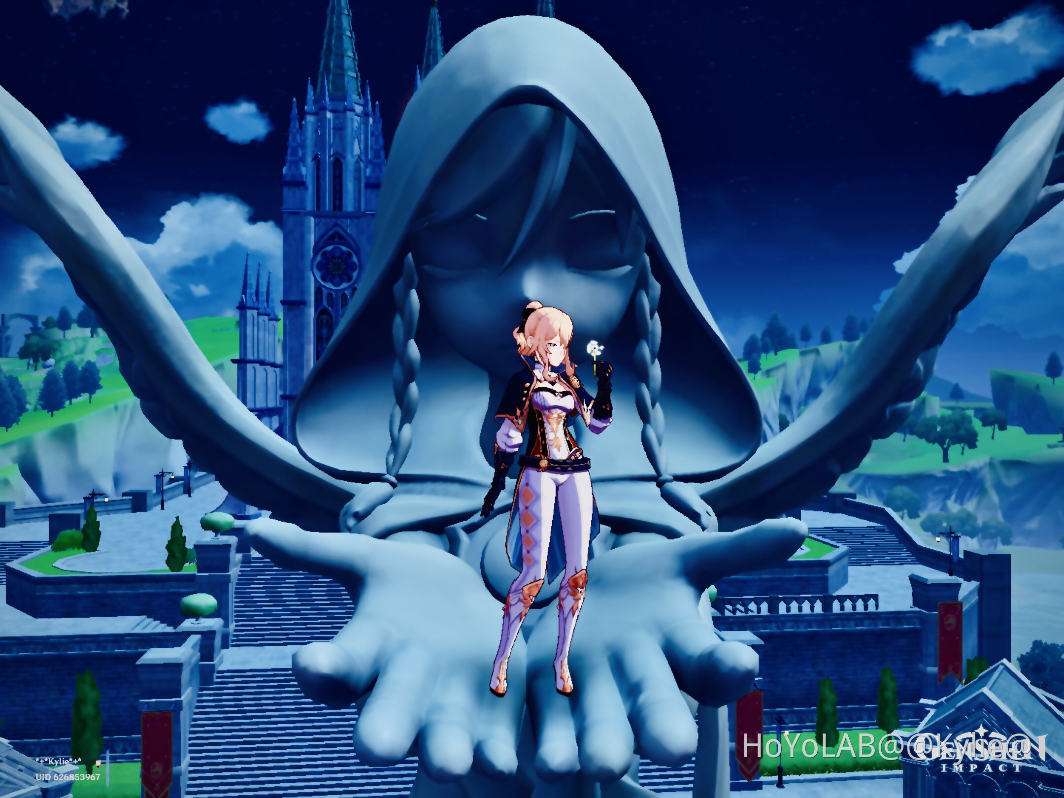 Jean in dragonspine and the god statue in monstadt - HoYoverse Player ...