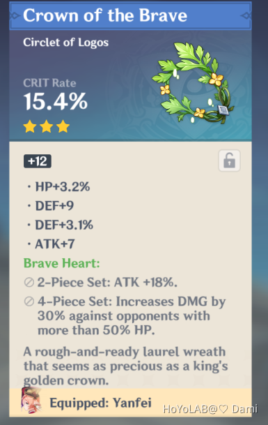 the best crit rate artifact i have. Genshin Impact | HoYoLAB
