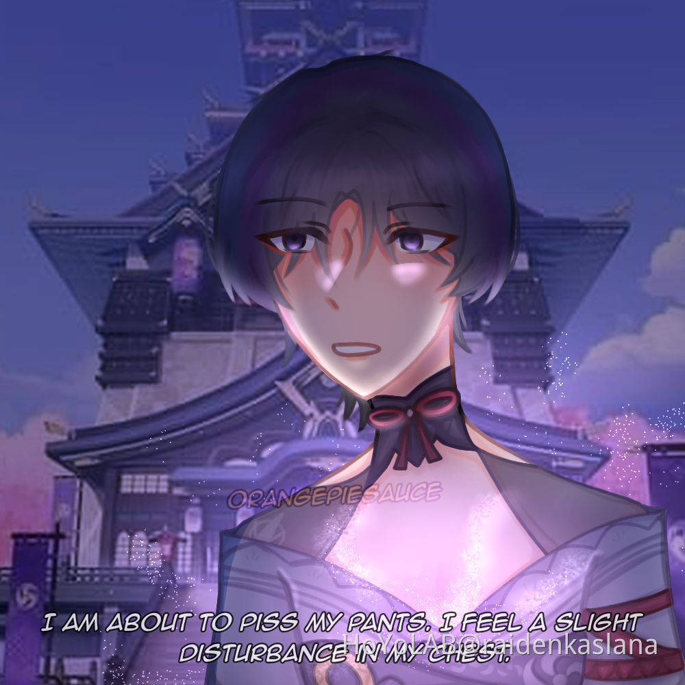 Ei's sword is emerging from scaramouche's chest?! Genshin Impact | HoYoLAB