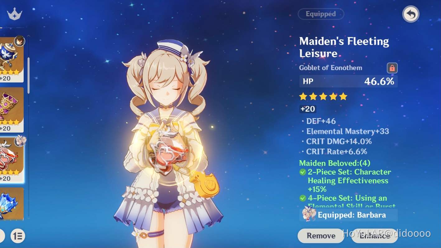 Barbara build guide Genshin Impact | HoYoLAB